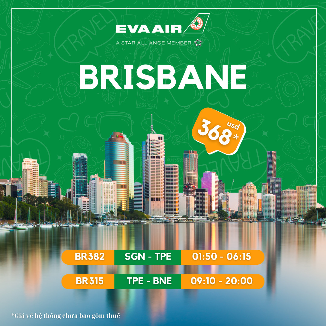 Brisbane - Giá tốt cùng EVA Air - Redstar Travels